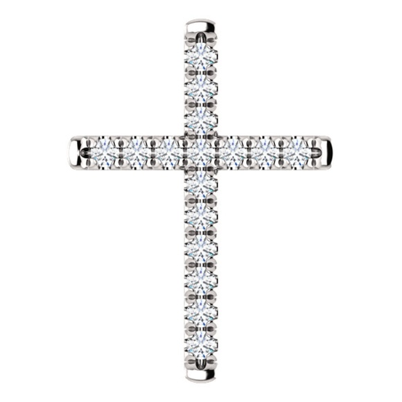 Lab Grown Diamond Cross Pendant 0.50cttw